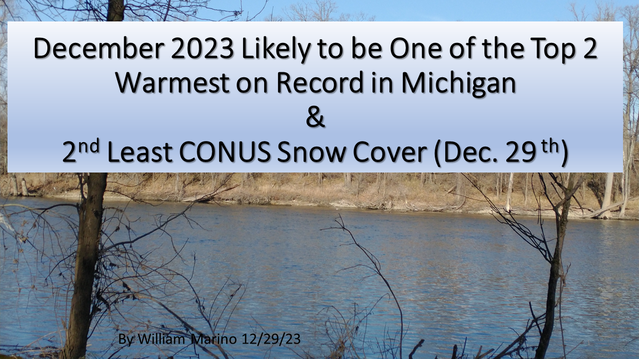 Revisiting This December being One of the Warmest on Record for Most of ...